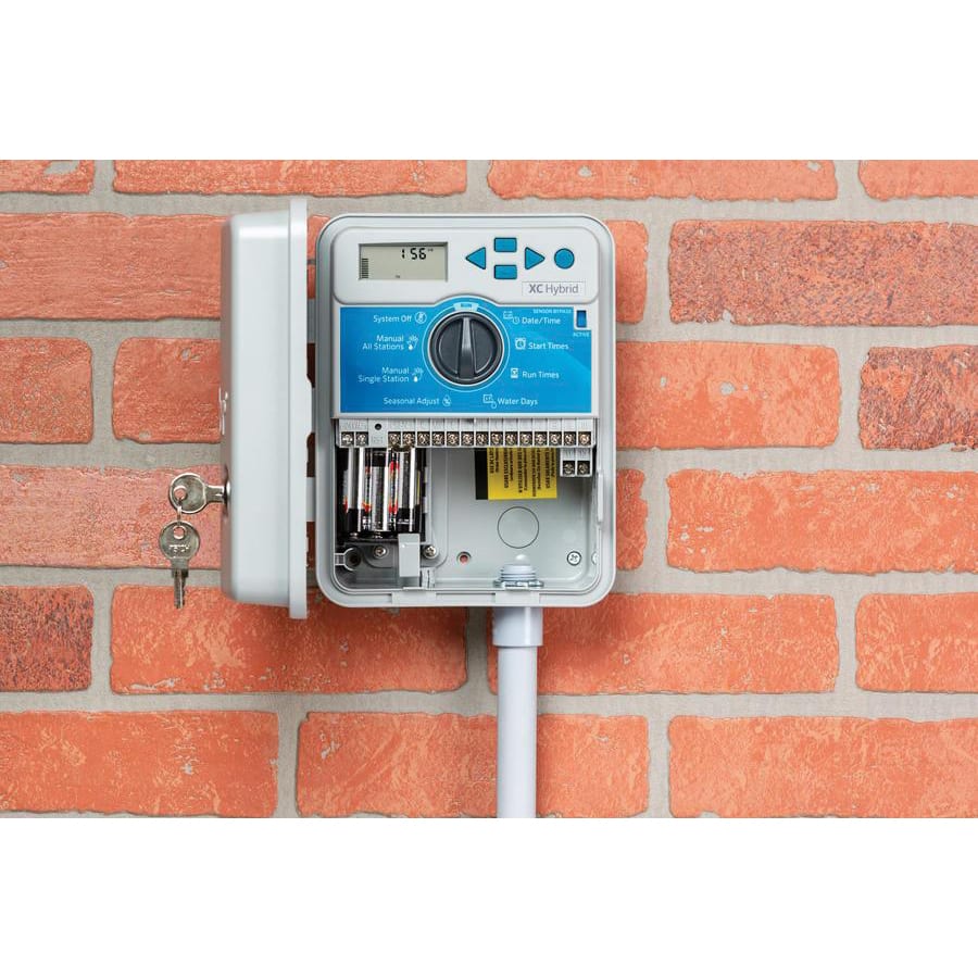 Hunter XC 12 Station Indoor/Outdoor Stainless Steel Hybrid Battery Ope ...